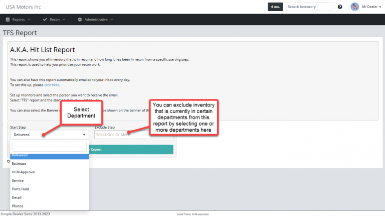 How to use the TFS Report (AKA Hit List Report) – Simple Recon